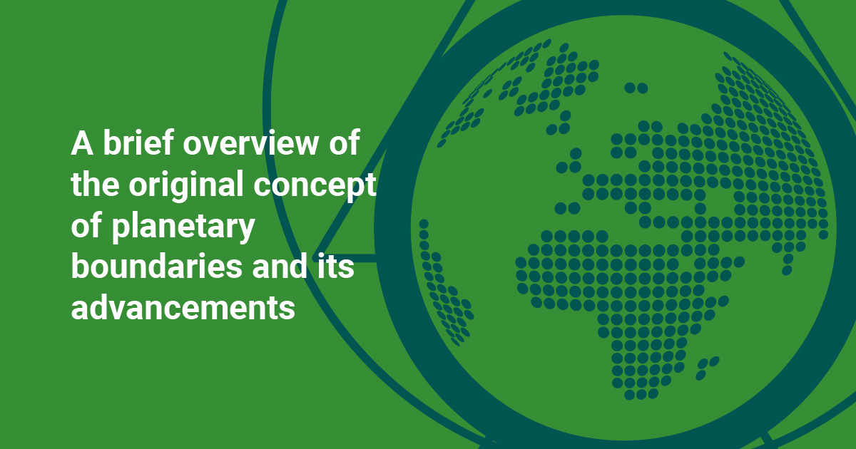 The original concept of planetary boundaries - Planetary boundaries
